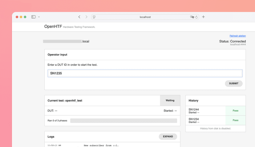 Operator UI - OpenHTF Documentation